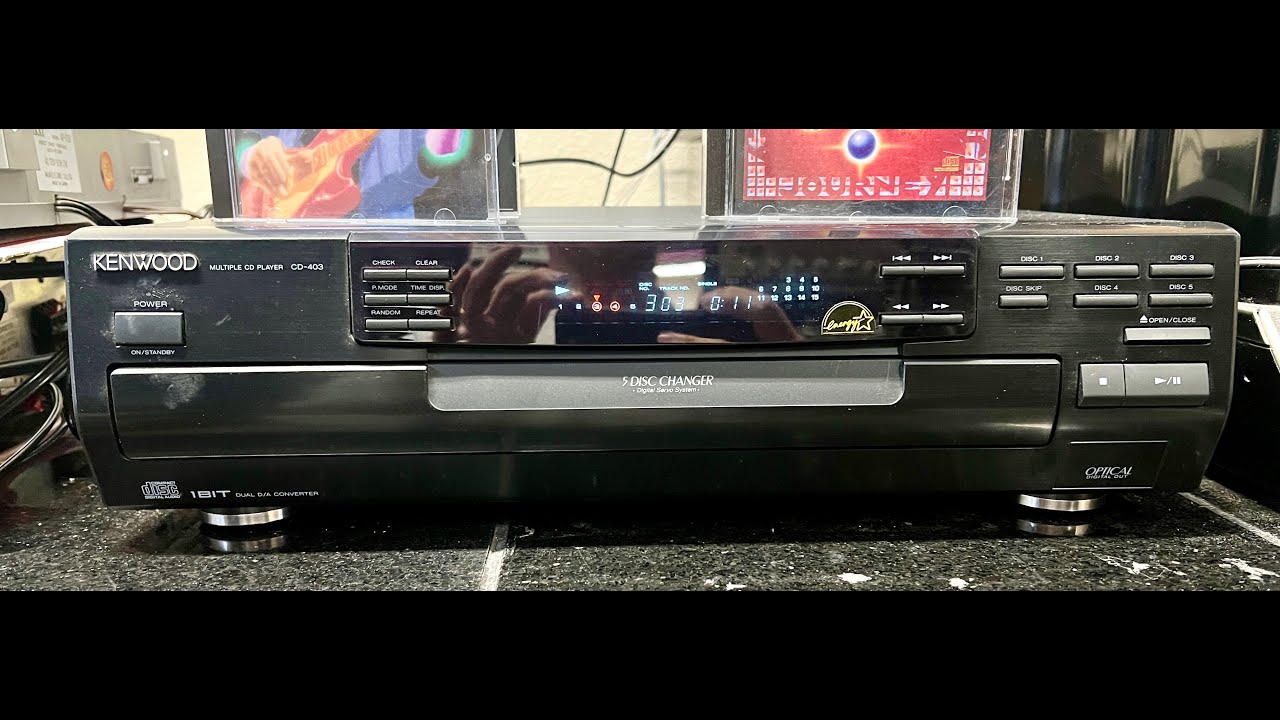 Kenwood CD 403 5 Disc Carousel CD Player Changer; Tested - YouTube