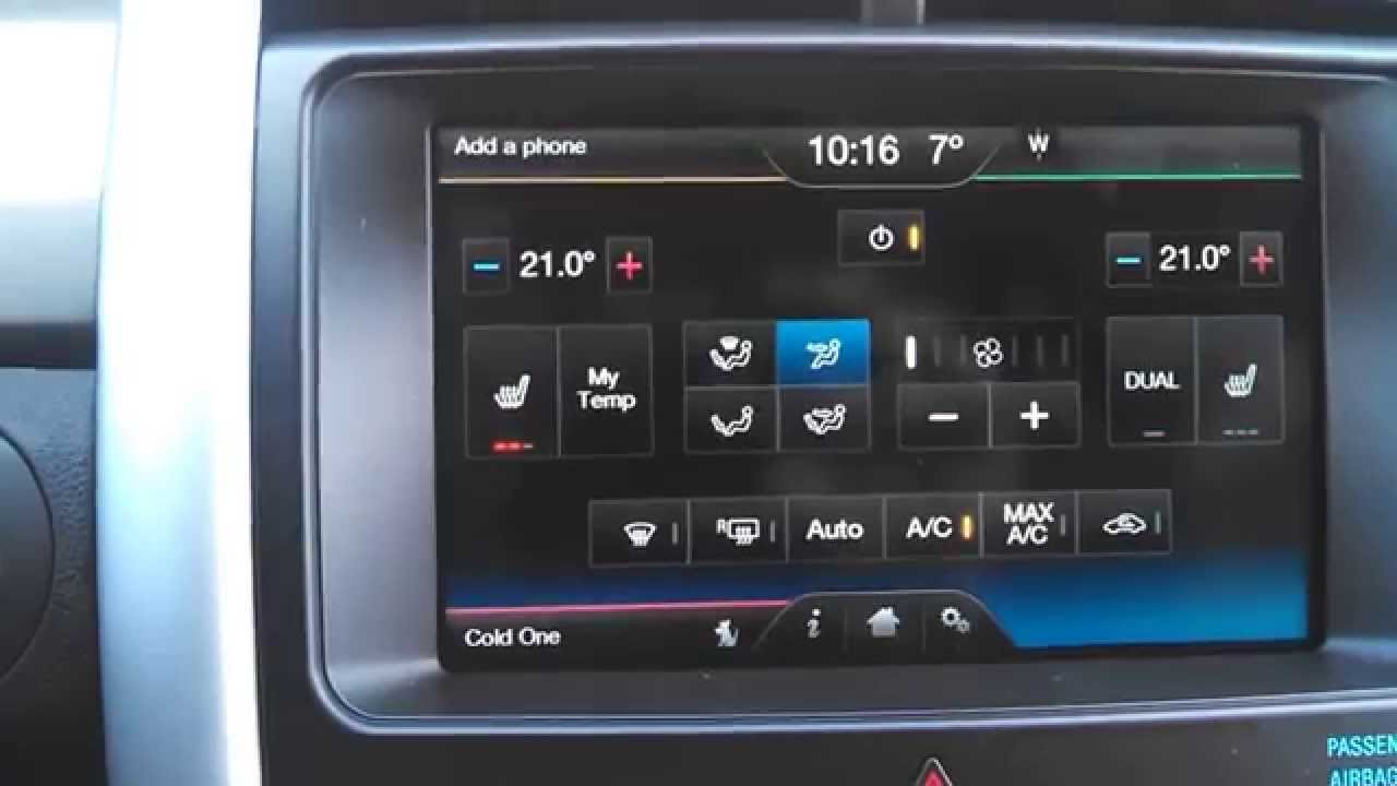 How to set your temperature using Ford My Touch By Stacey Cooke - YouTube