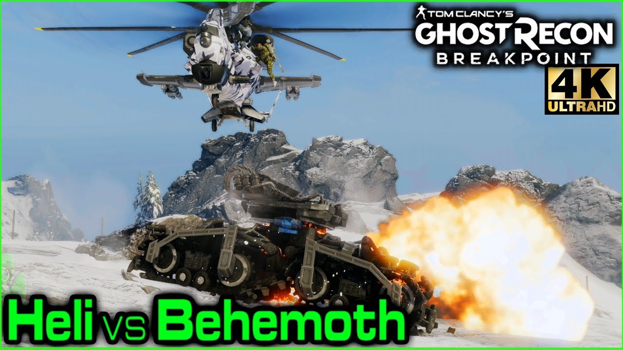 Ghost Recon Breakpoint Helicopter VS Behemoth!!! 4K No Commentary - YouTube
