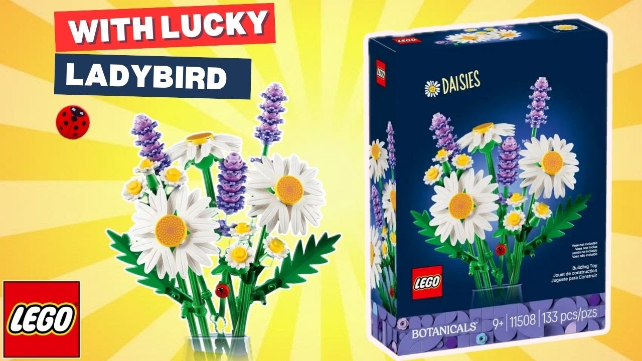 LEGO Daisies 11508 | Speed Build & Review + Lucky Ladybird - YouTube