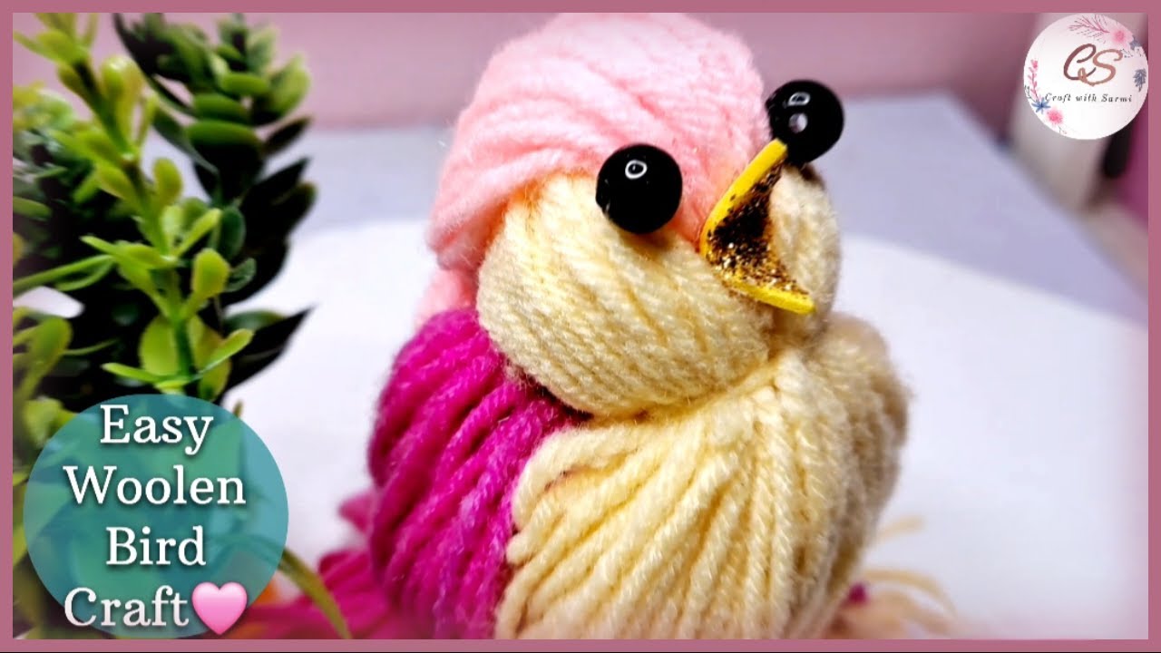 Easy Woolen Bird Craft || Making Wool Bird || How to Make Bird From ...