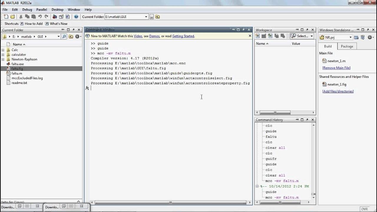 How to make a standalone application in matlab - YouTube