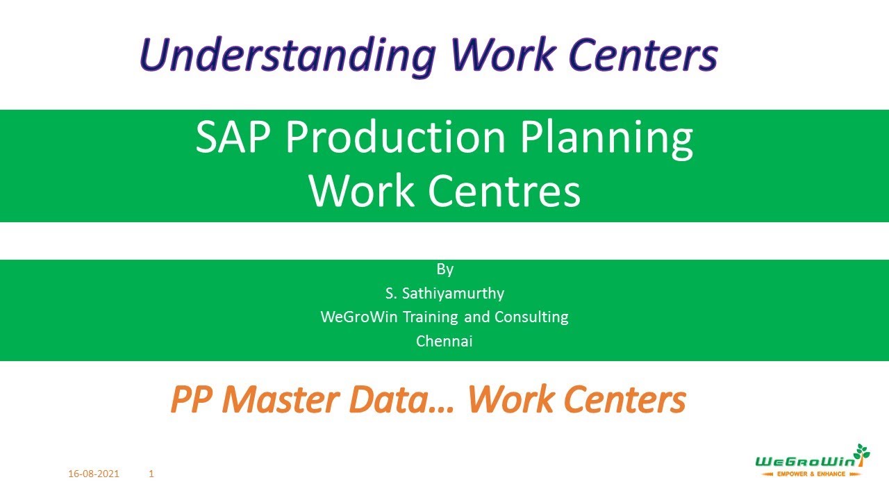 SAP PP | Work Centres in SAP S/4HANA Explained | Role in Production ...