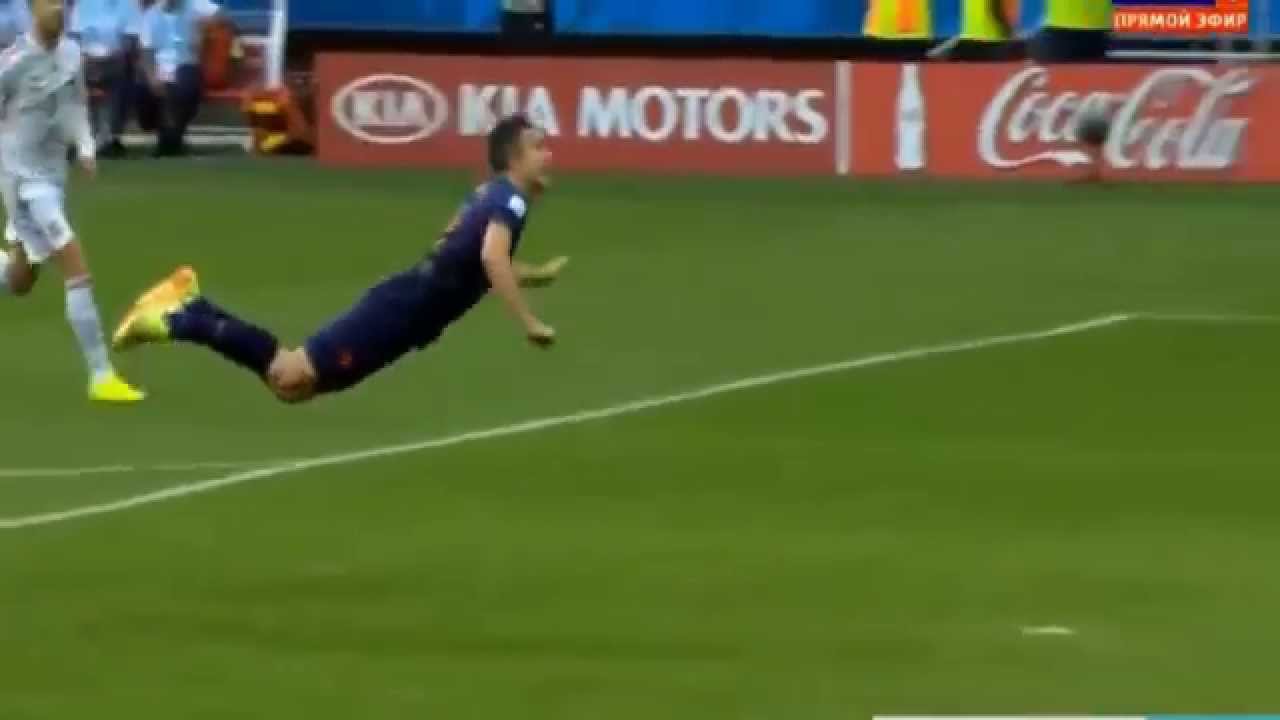 Robin Van Persie Goal World Cup 2014 Spain Vs Netherlands - YouTube