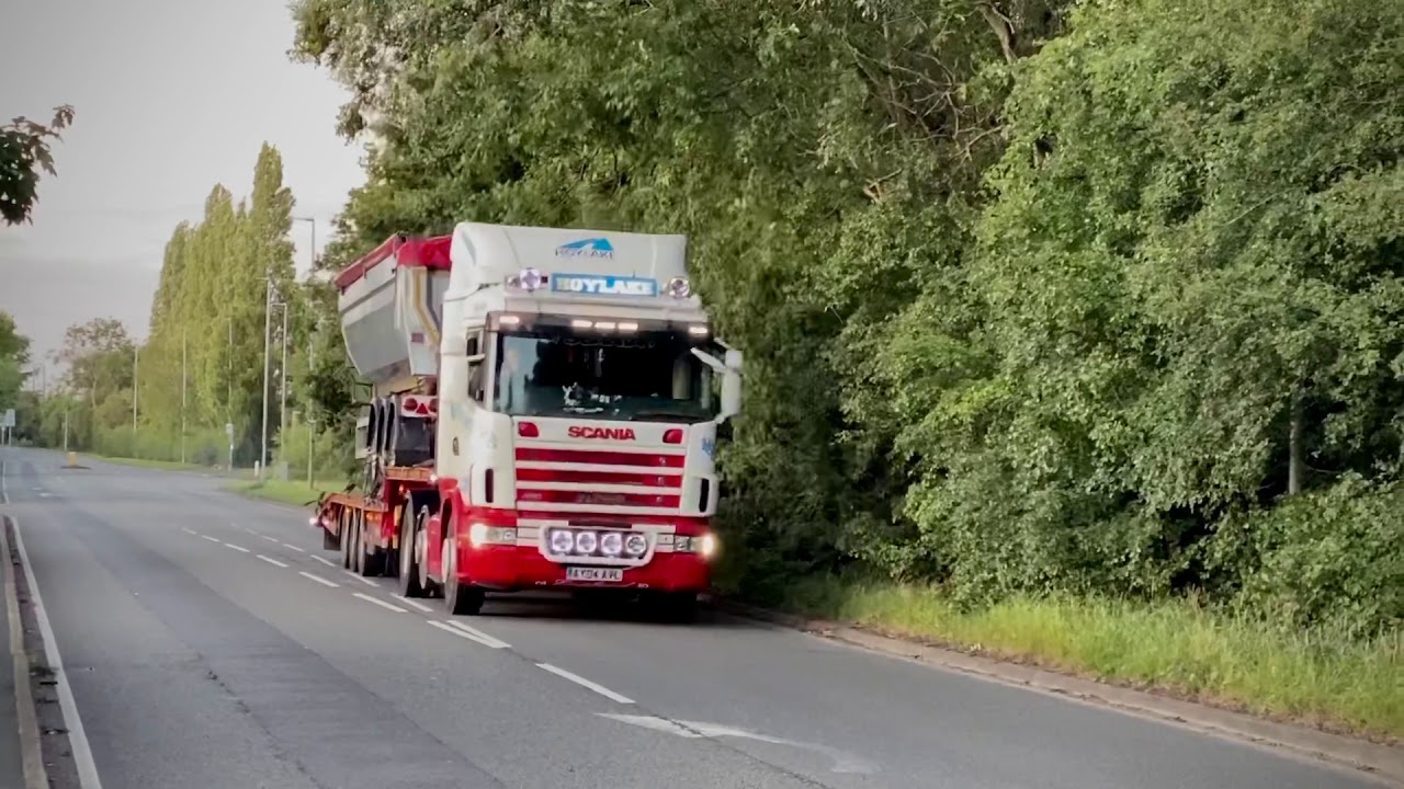 Scania 124 420 low loader - Hoylake Commercials - YouTube