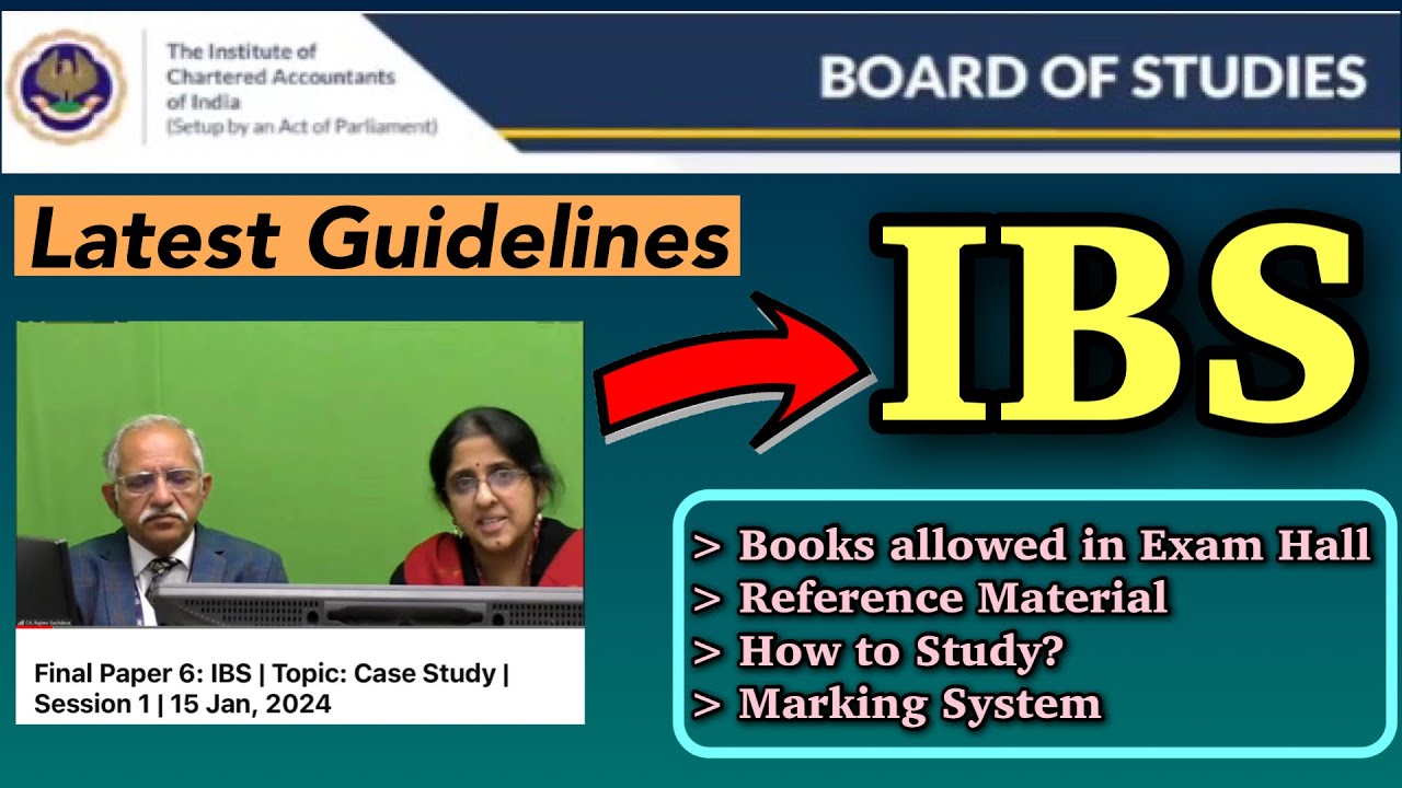 ICAI Important Update for CA Final IBS Paper | Crucial Insights - YouTube