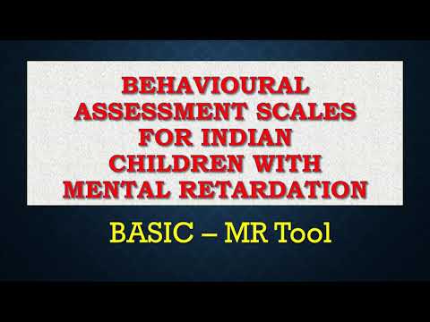 BASIC MR #Behavioural Assessment Scales for Indian Children Mental ...