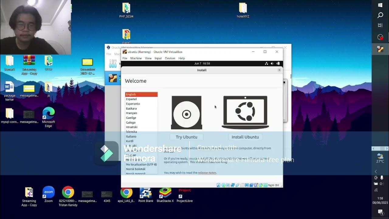 tutorial install linux ubuntu - YouTube