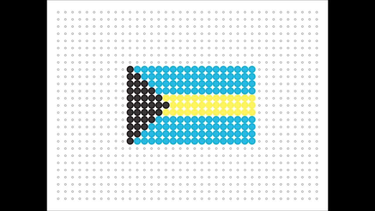 Hama Bead Bahamas Flag (Flag Series 2 #9) - YouTube