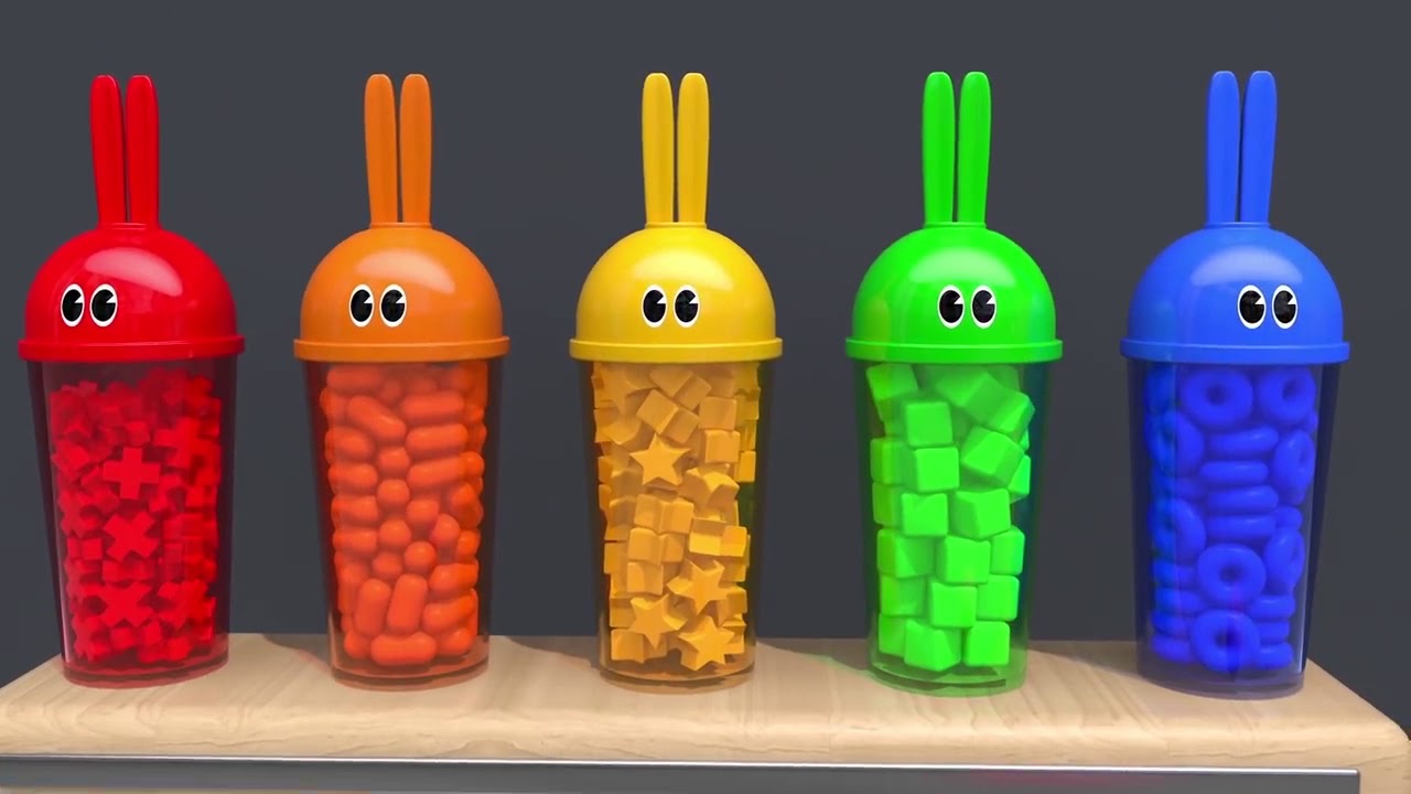 Learn Colors Bunny Mold Blender MandM Chocolate Street Vehicle Nursery ...