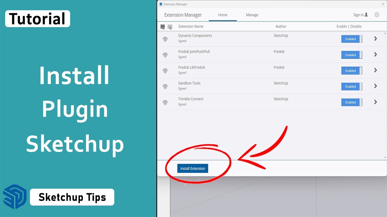 cara install plugin sketchup - YouTube