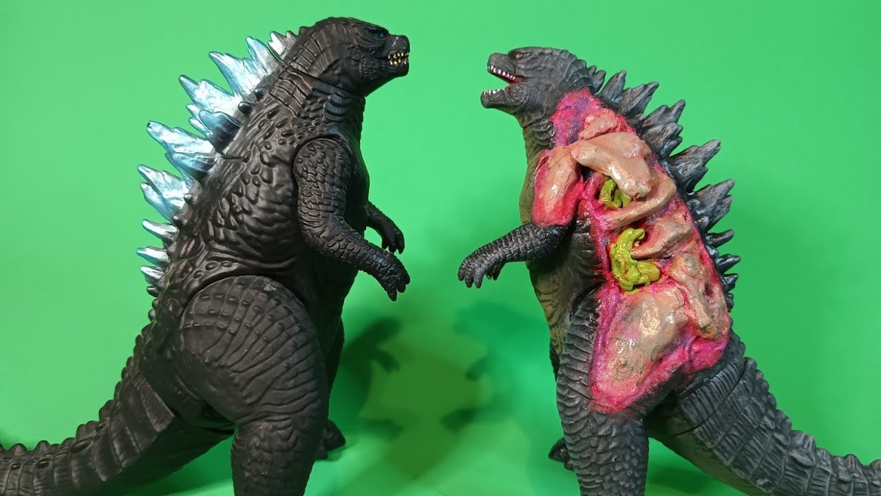 Customizing a Bootleg Godzilla toy into a Dissected Cut-Away Model ...