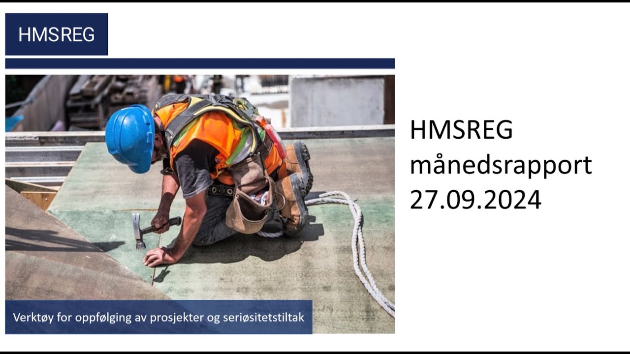 Månedsrapport i HMSREG - YouTube