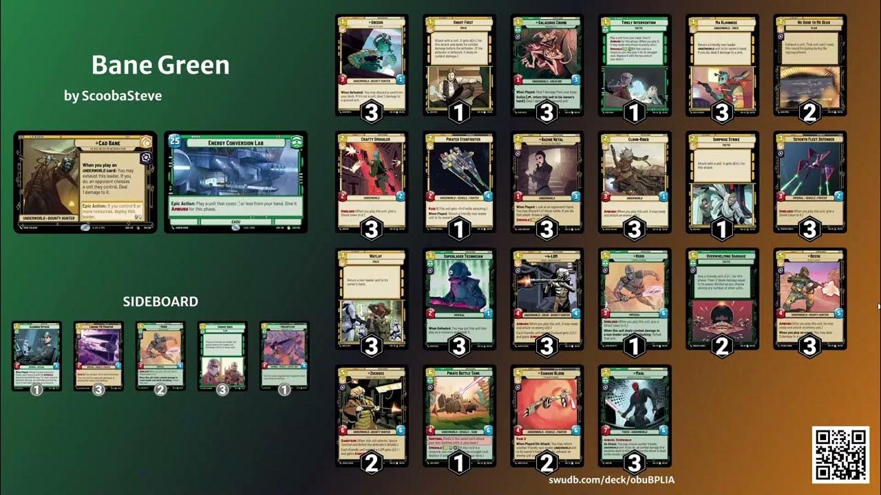 Star Wars Unlimited B01 Cad Bane Green - YouTube