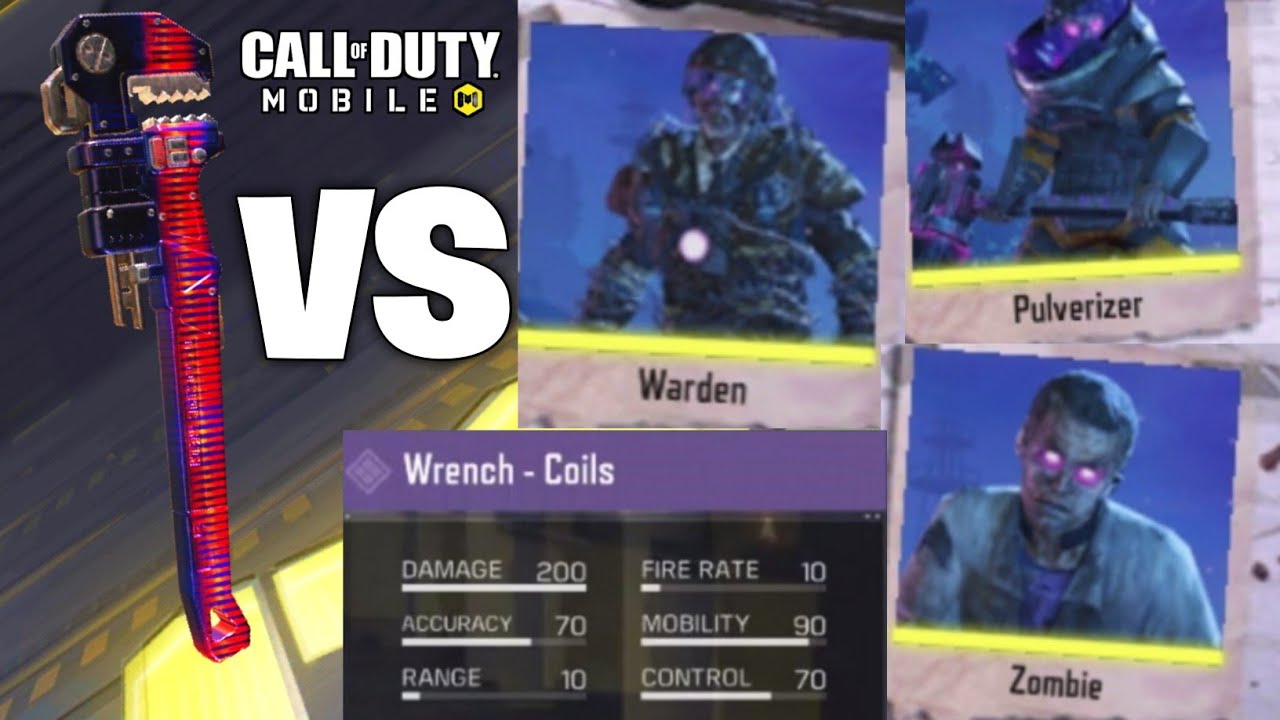 WRENCH COILS VS ZOMBIES WARDENS PULVERIZER CODM SEASON 11 COD MOBILE ...