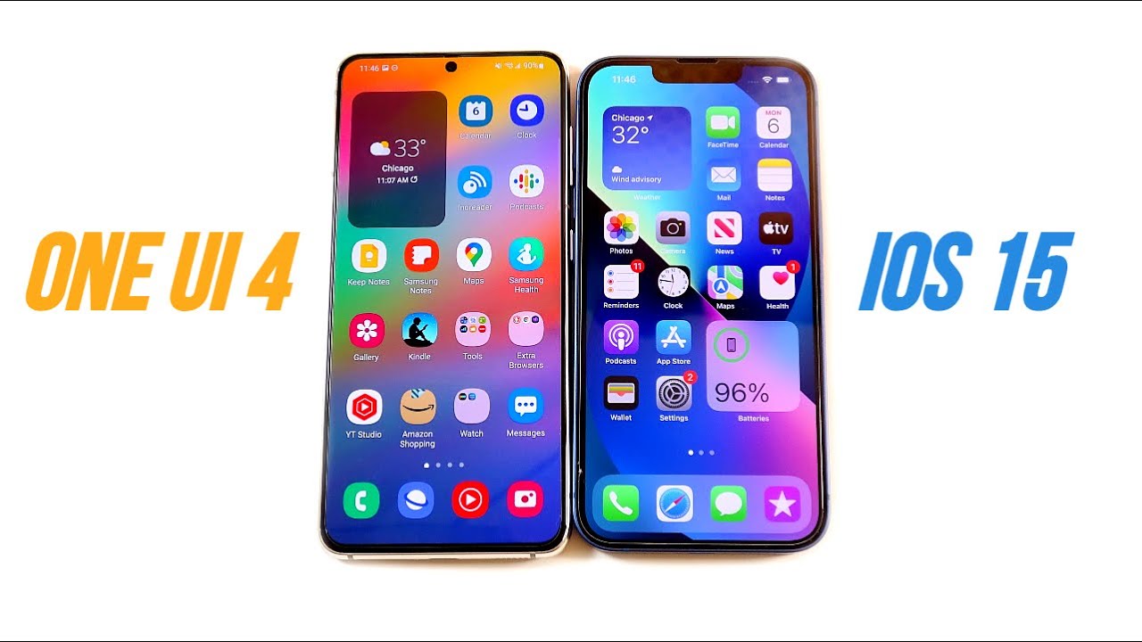 One UI 4.0 vs iOS 15! - YouTube