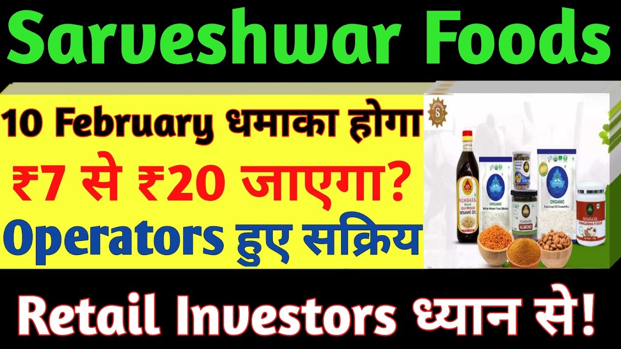 Sarveshwar Foods Ltd.Sarveshwar Foods Share latest news.Sarveshwar ...