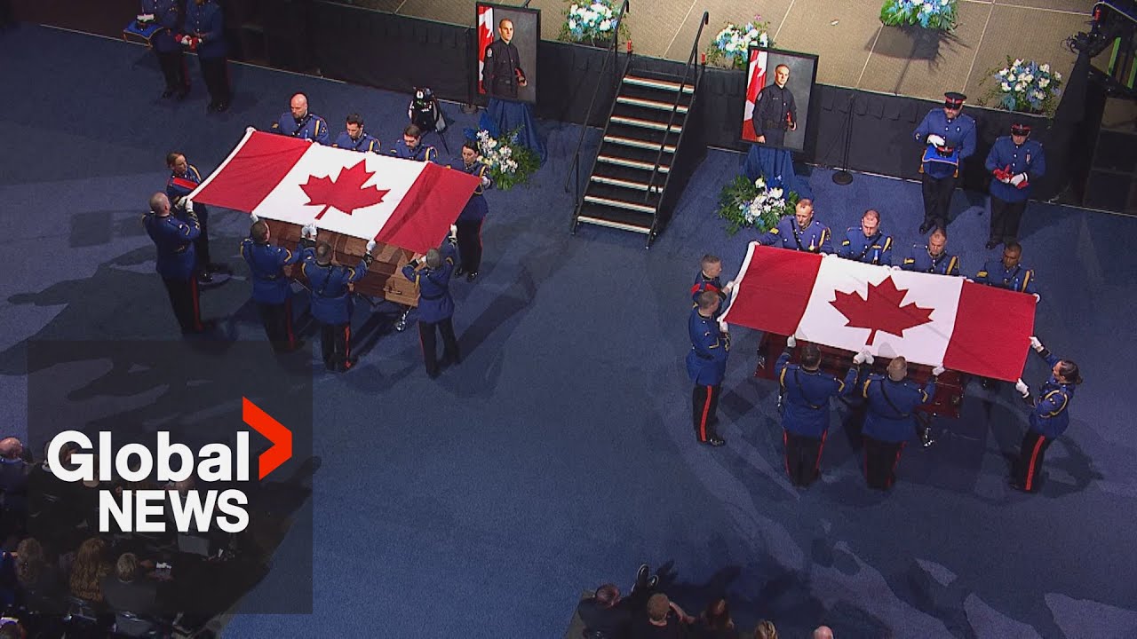 Funeral for Edmonton police Const. Brett Ryan and Const. Travis Jordan ...