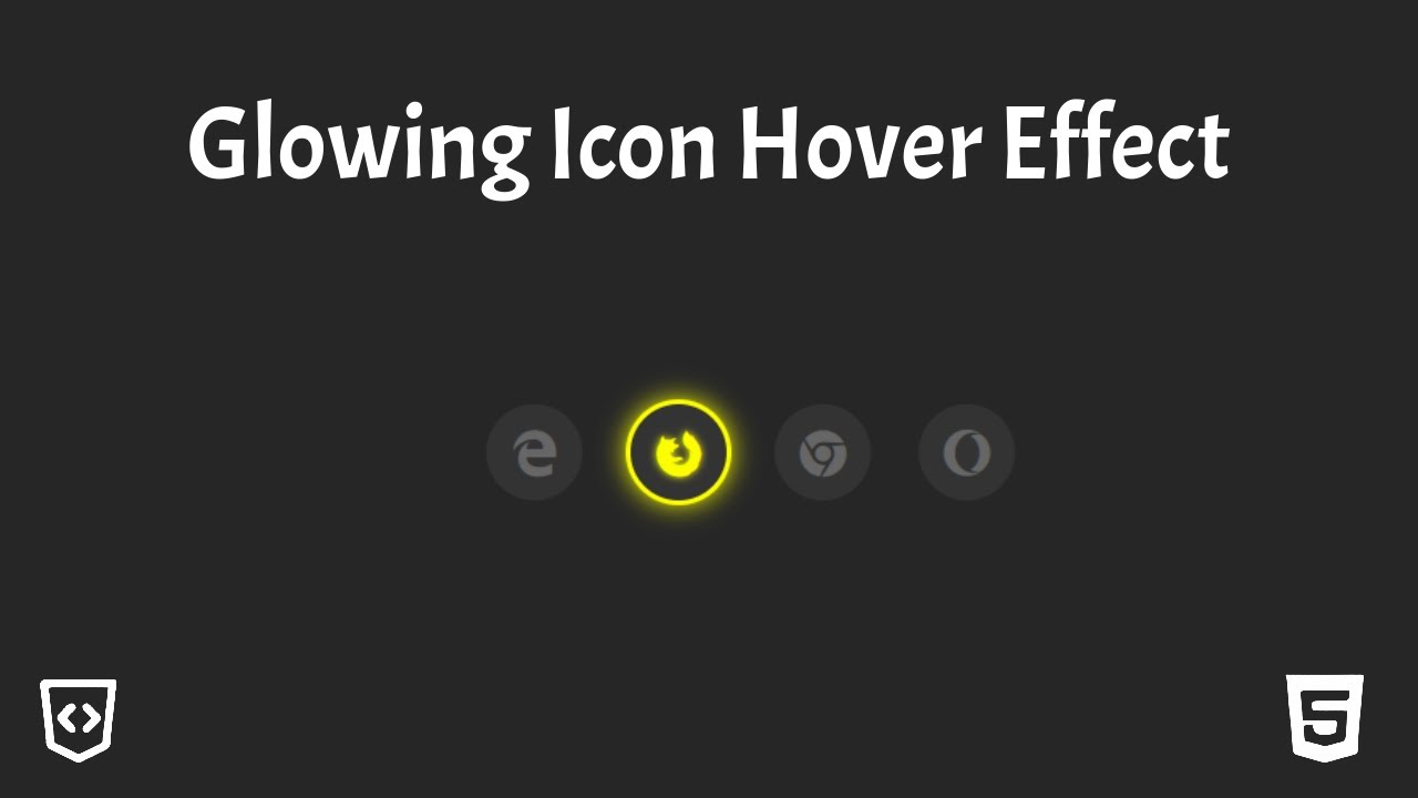 Glowing Icon Hover Effect With Html And Css Youtube 6806