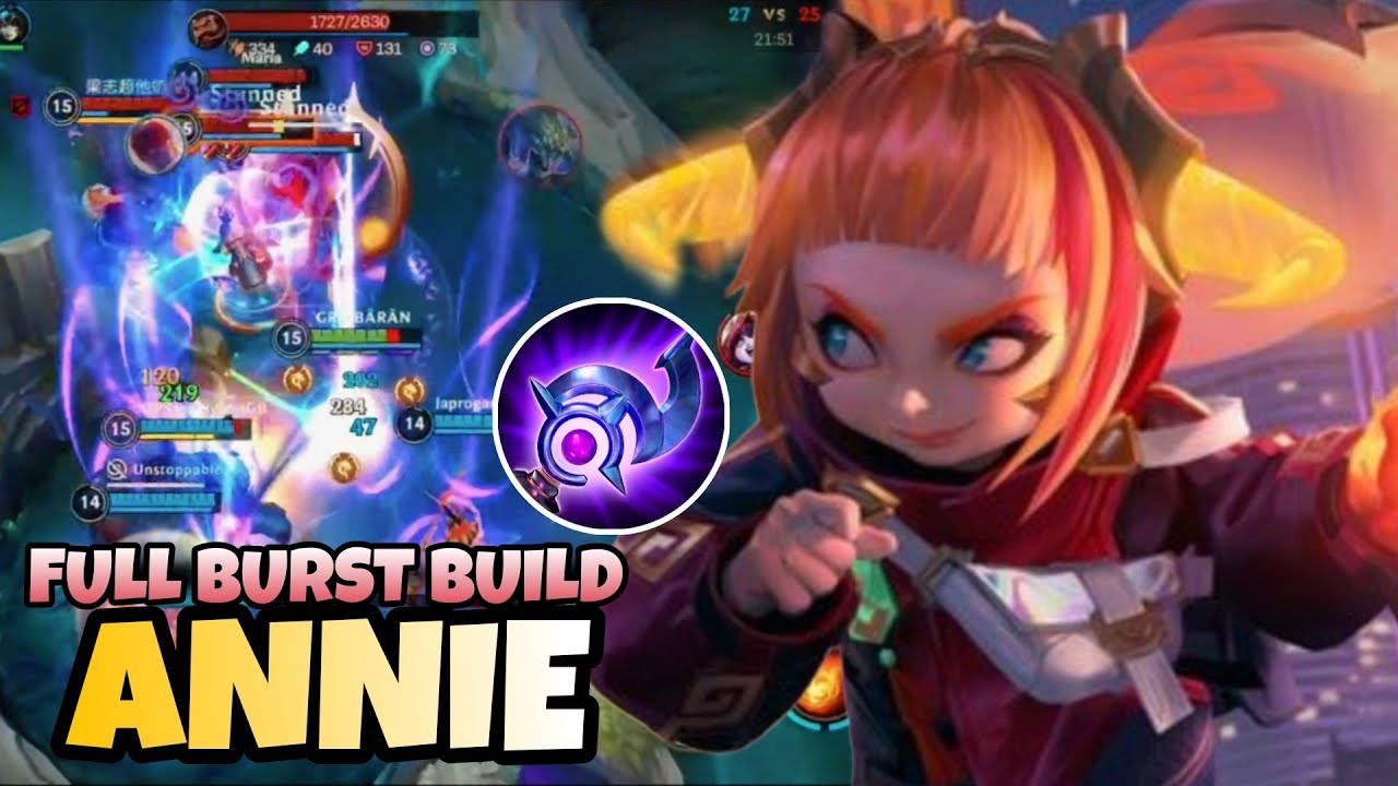 WILD RIFT : ANNIE FULLY BURST BUILD | WILD RIFT ANNIE BUILD & RUNES | # ...
