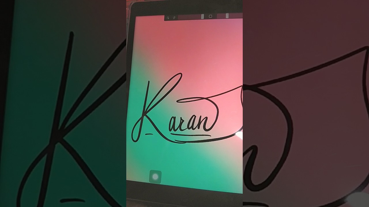 KARAN name signature on procreate comment your names #procreate #art # ...