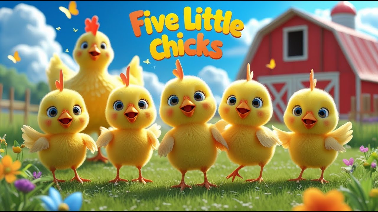 🐥 Five Little Chicks | Cheep Cheep Chicks Song | @LittleExplorers45-S ...