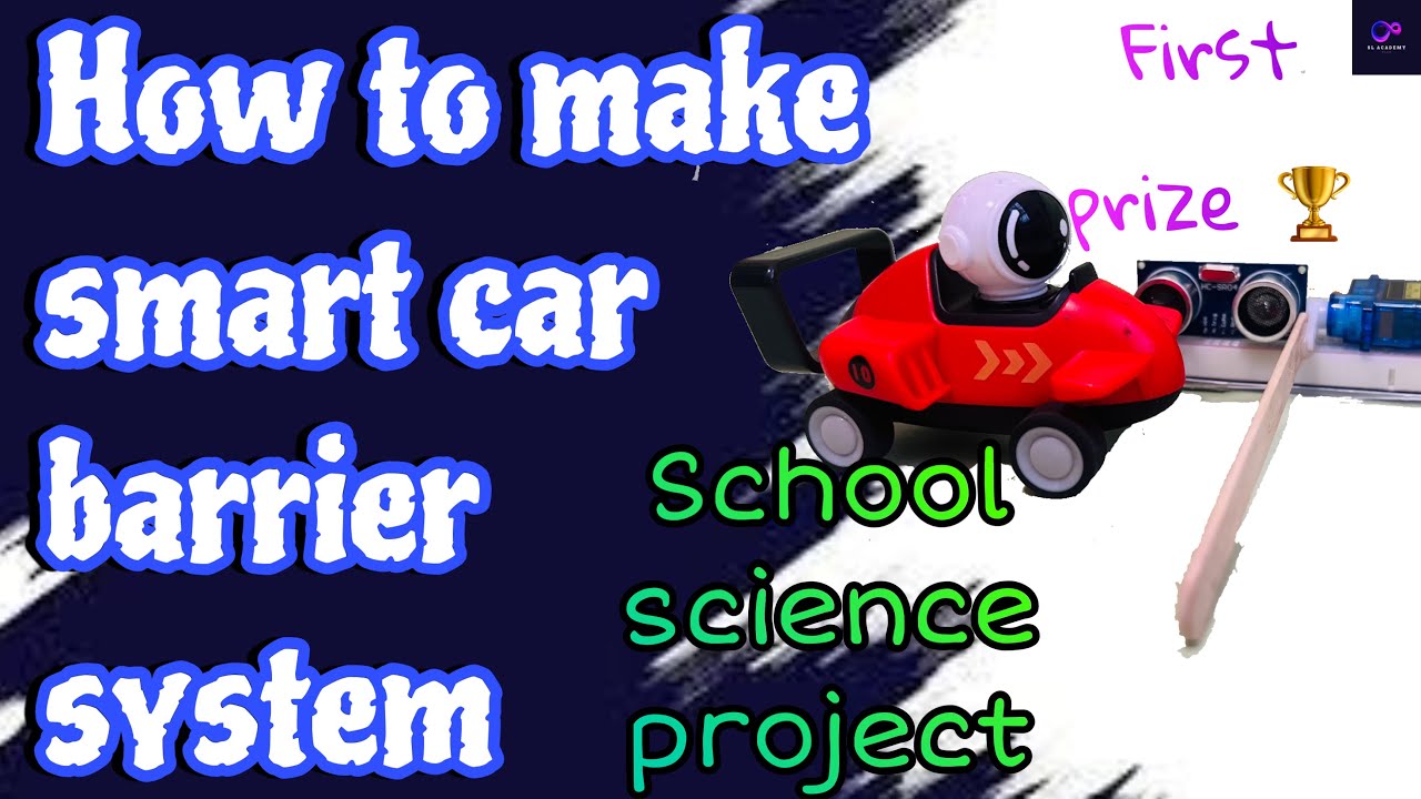 science project 🚦| how to make smart car barrier system 😱| first price ...