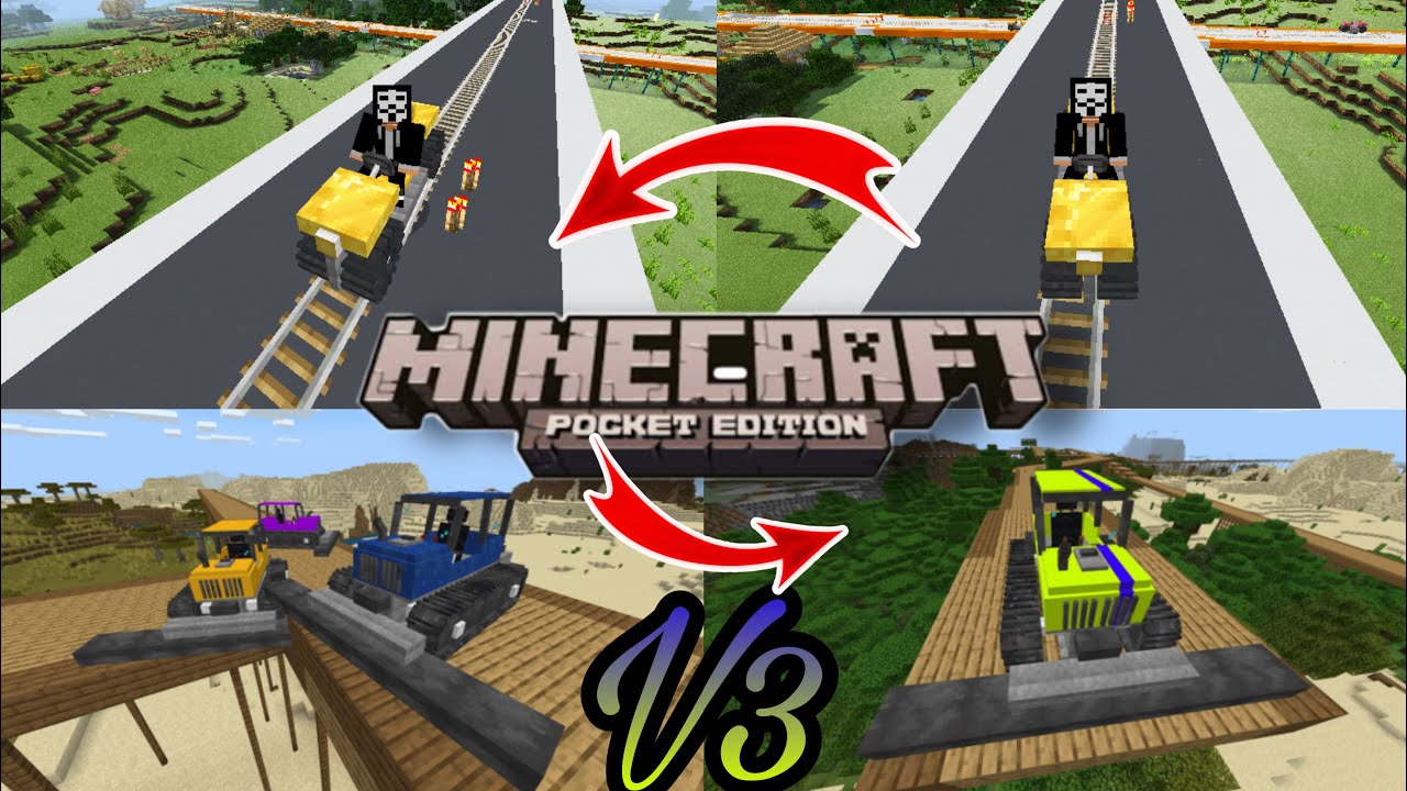 Road Builder & Rail Builder Add-On Mod In Minecraft PE | MCPE - BOY ...