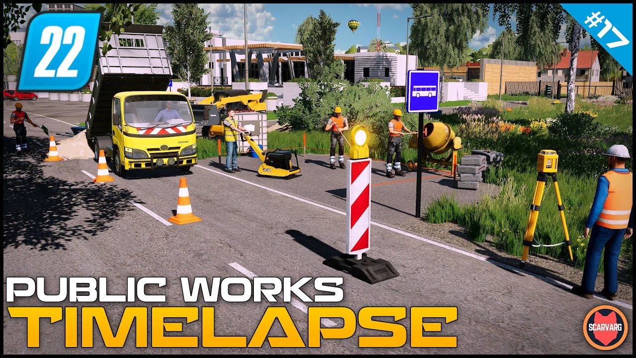 🚧 Building A Concrete Pad Foundation For A Bus Stop ⭐ FS22 City Public ...