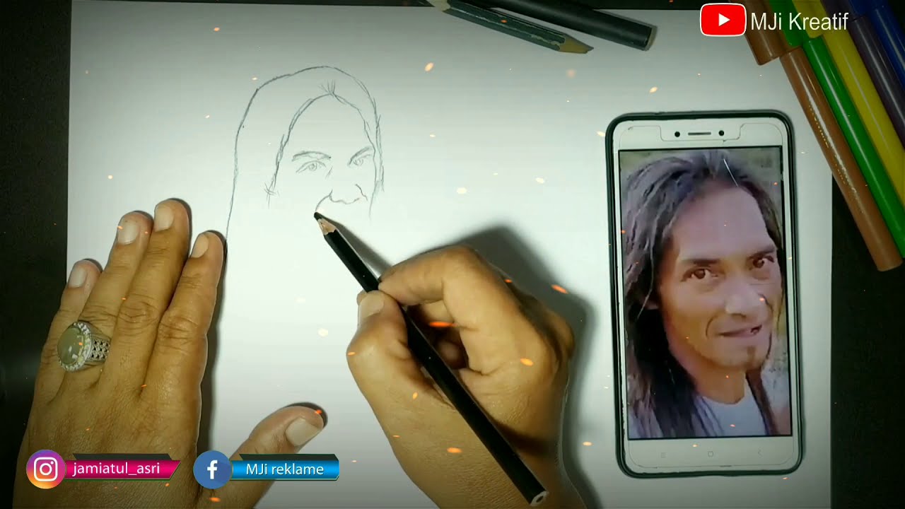 Gondrong Labanan Pencil Drawing | Menggambar dengan Pensil - YouTube