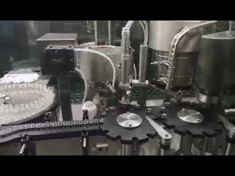 HQ-YGSX2 Liquid filling-plugging-capping machine - YouTube