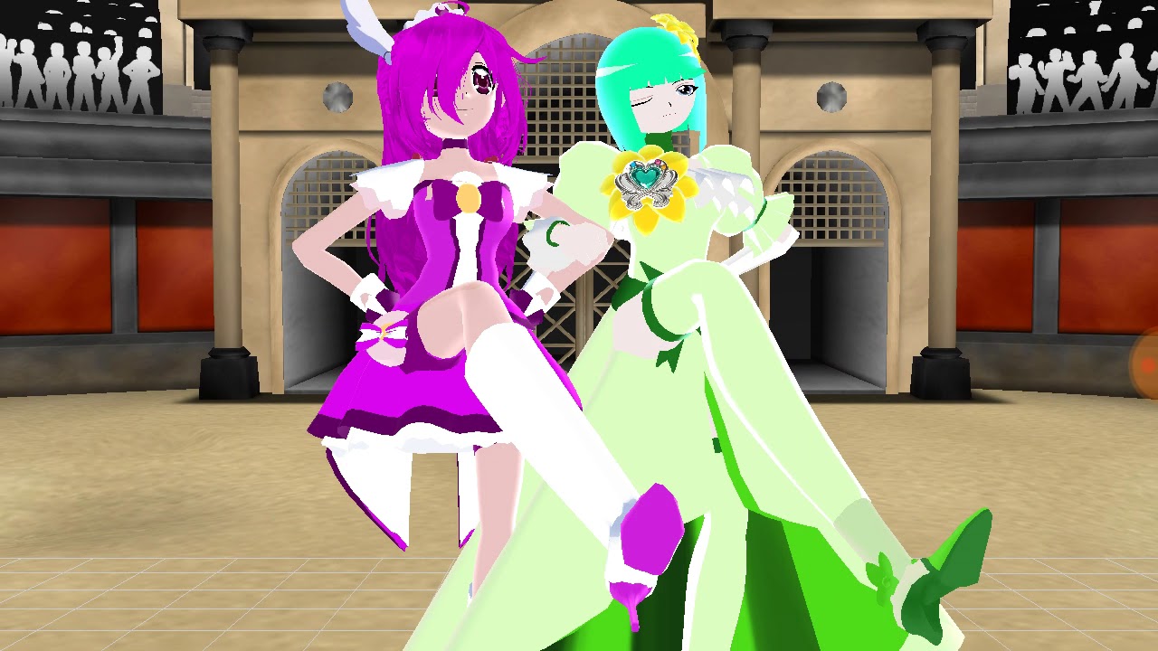 MMD Cure Clover & Cure Mystic viva happy - YouTube