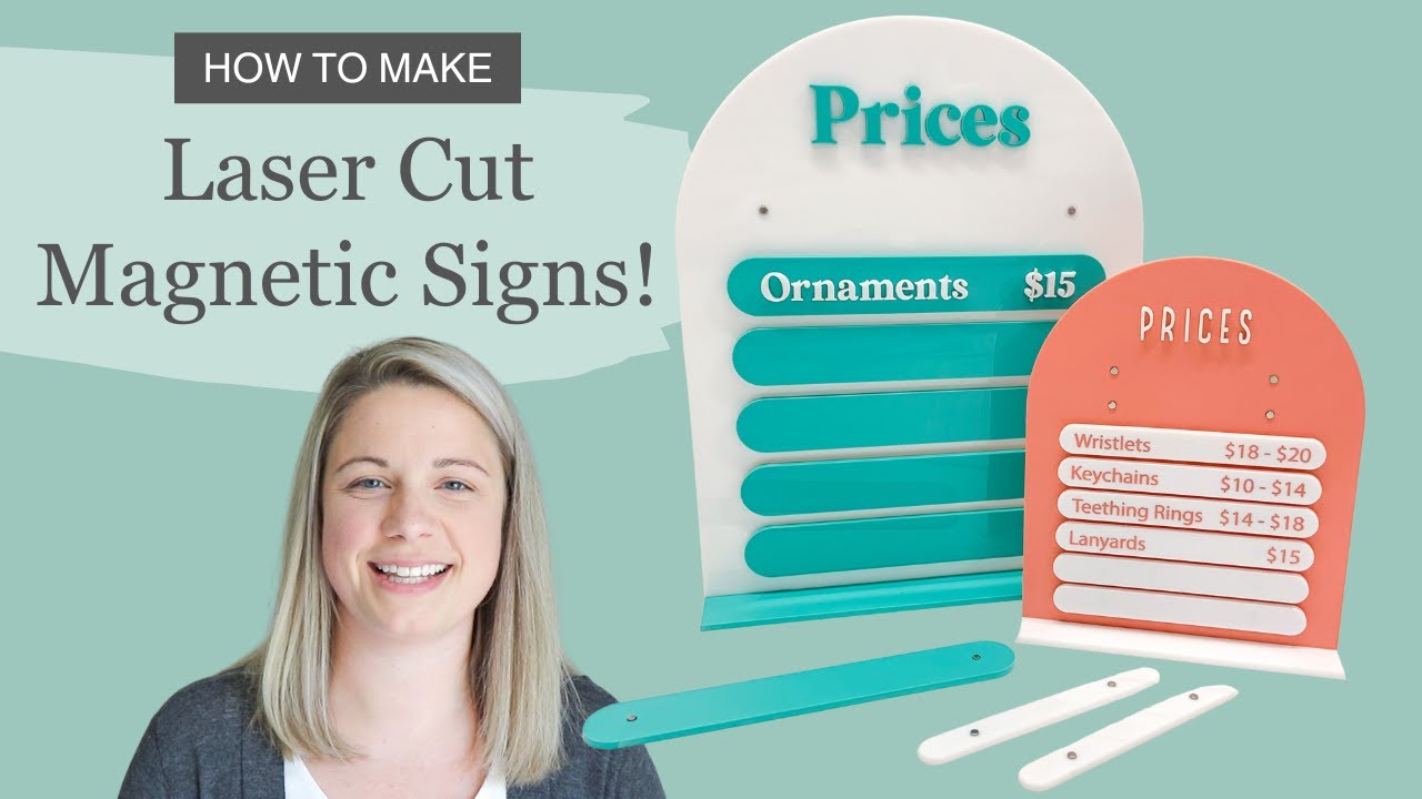 How to Glue Magnets on Laser Cut Acrylic Interchangeable Magnetic Signs ...
