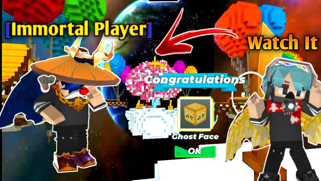 Playing with Immortal Player and Purchase Coolest skin in Bedwars ...