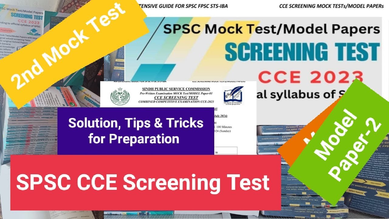 CCE Screening Test | 2nd Model Paper | Solved with Tips & Tricks | SPSC ...
