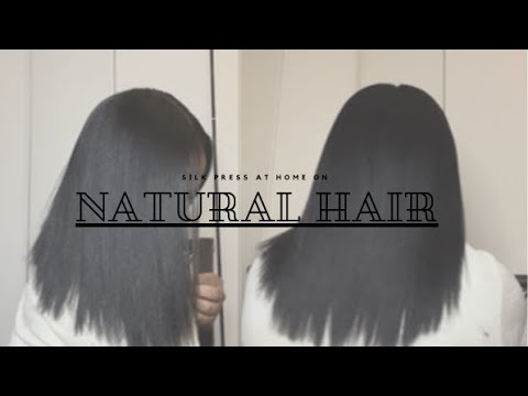 HOW TO DO A SILK PRESS AT HOME ON NATURAL HAIR WITH NO HEAT DAMAGE l ...