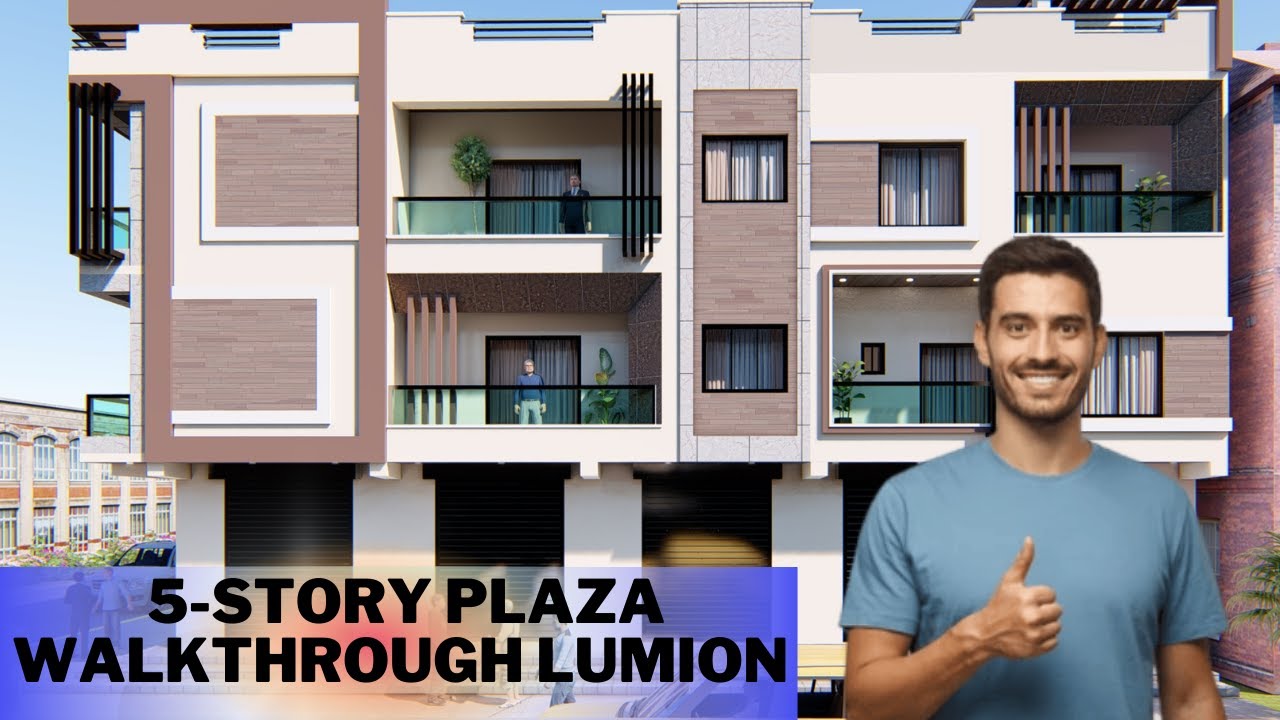 Realistic 3D Render of 5-Story Plaza | Lumion Animation - YouTube