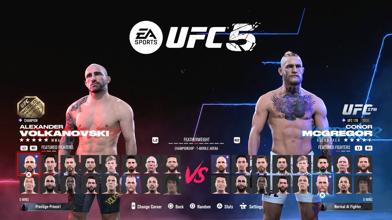 UFC 5 - ALL FIGHTERS IN THE FEATHERWEIGHT Division (PS5) - YouTube