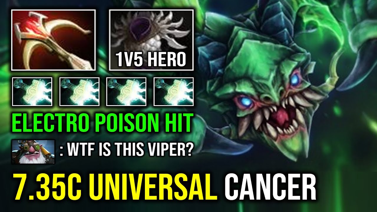 NEW 7.35C MOST CANCER Late Game Universal Carry Viper 1st Item ...