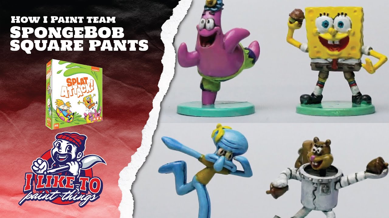 Painting SpongeBob Square Pants Splat Attack! Team - YouTube