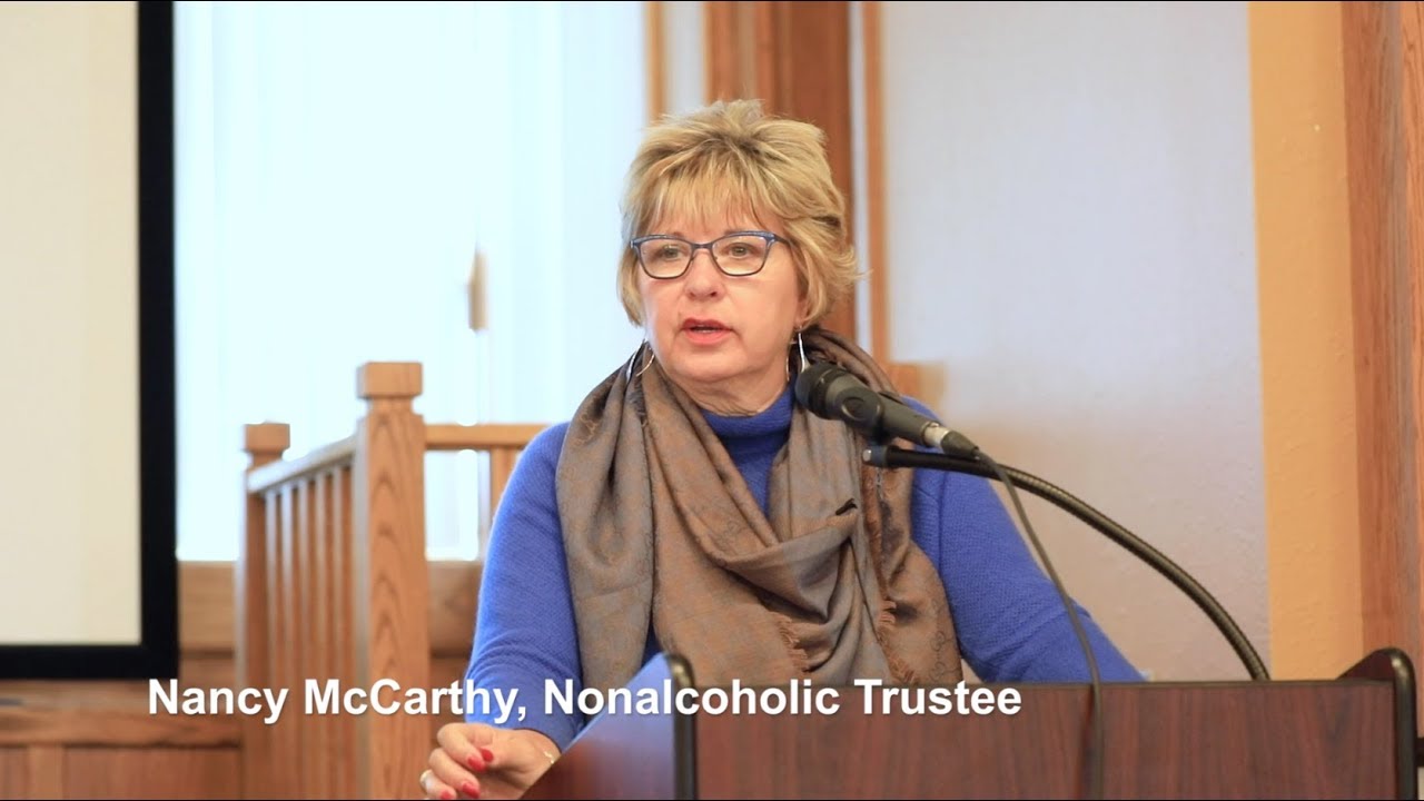 Nancy McCarthy, Nonalcoholic Trustee, discusses the use of AA Grapevine ...