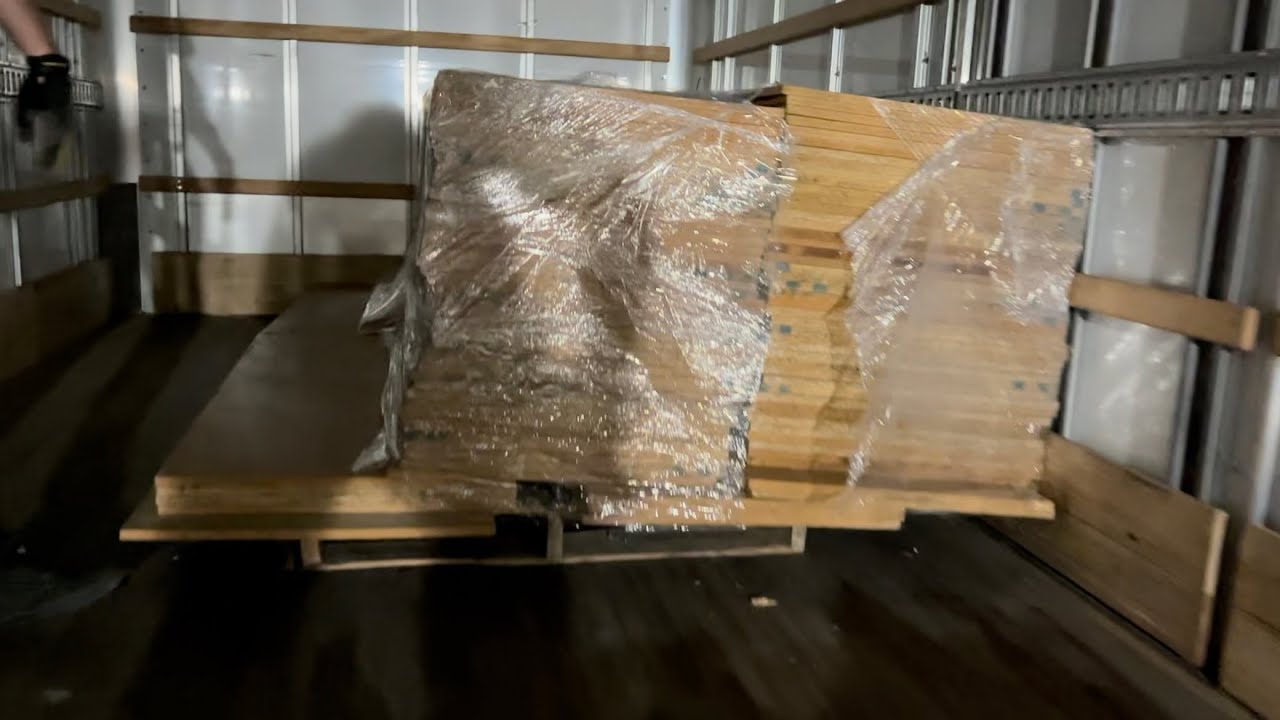 Wooden Shelves Shift off Pallets, have to Unload by Hand | How many do ...