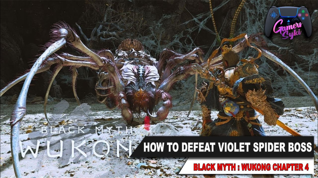 Violet spider Boss Easy kill in Blackmyth wukong . - YouTube