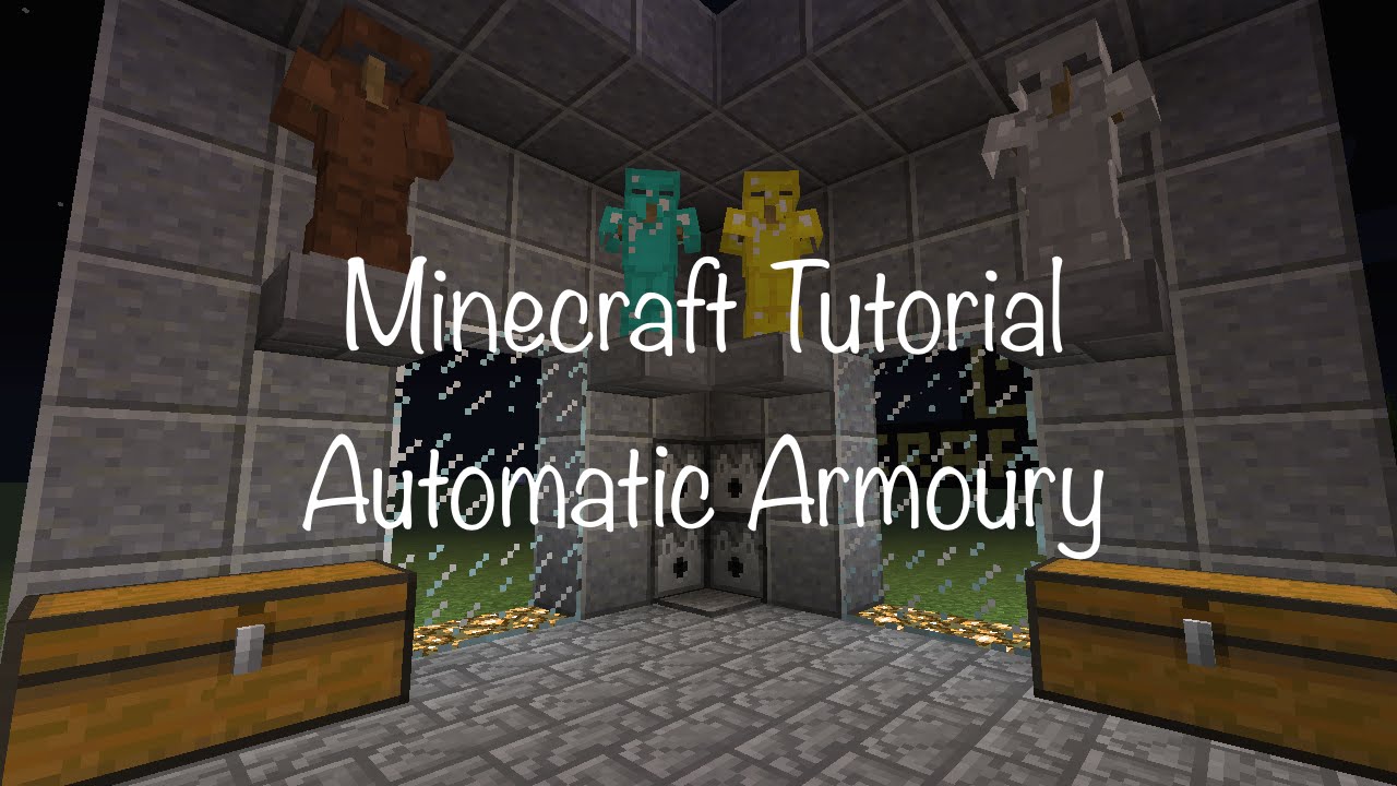 Minecraft Tutorial: Automatic Armoury - YouTube