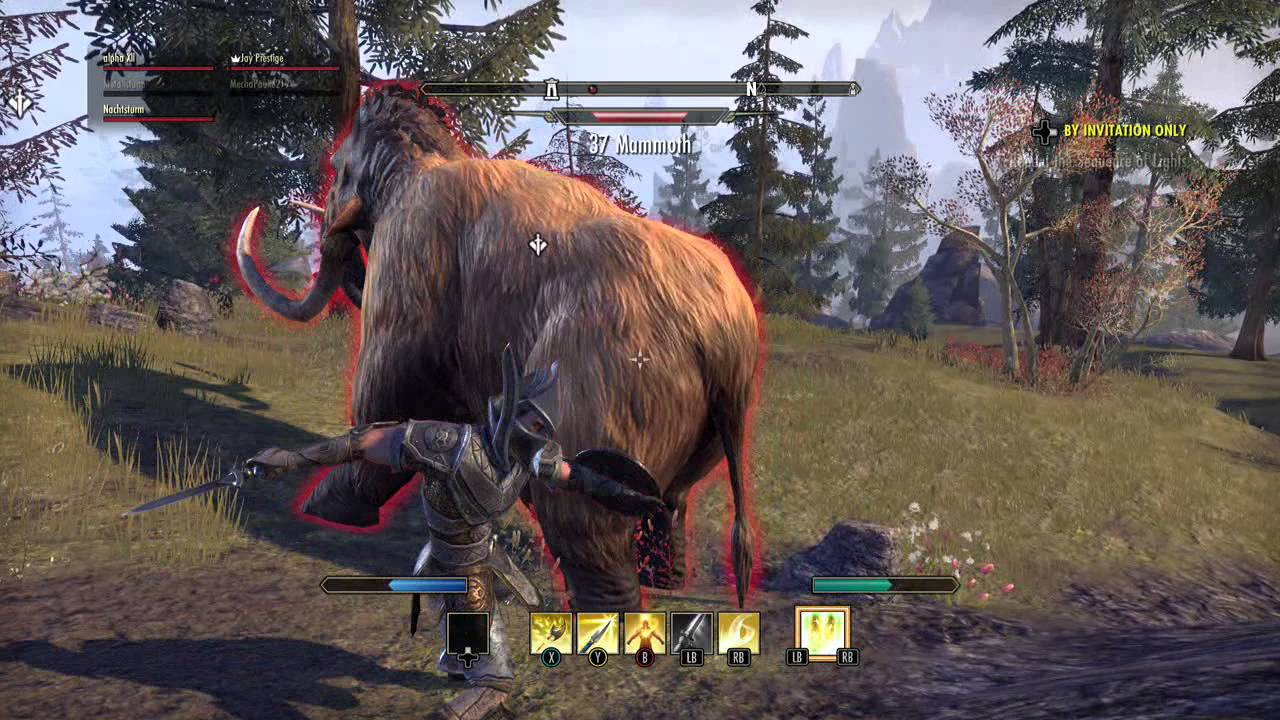 ELDER SCROLLS ONLINE: 3 FRIENDS KILLING A MAMMOTH - YouTube