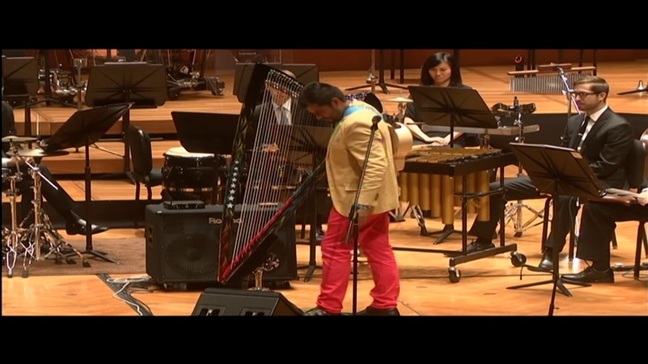 Leonard Jacome: A MIS HERMANOS, played with harp, cuatro, Loop-station and Effects pedals. - YouTube