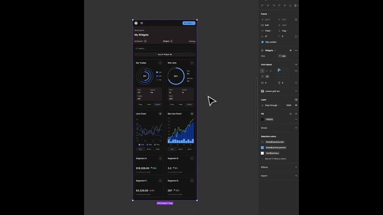Super Responsive Widget Dashboard with Figma #uikit #designsystems ...
