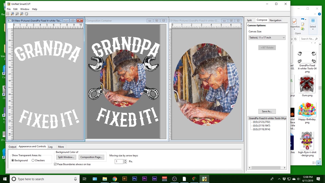 Raster masking using multiple distressed textures and unmasked text ...