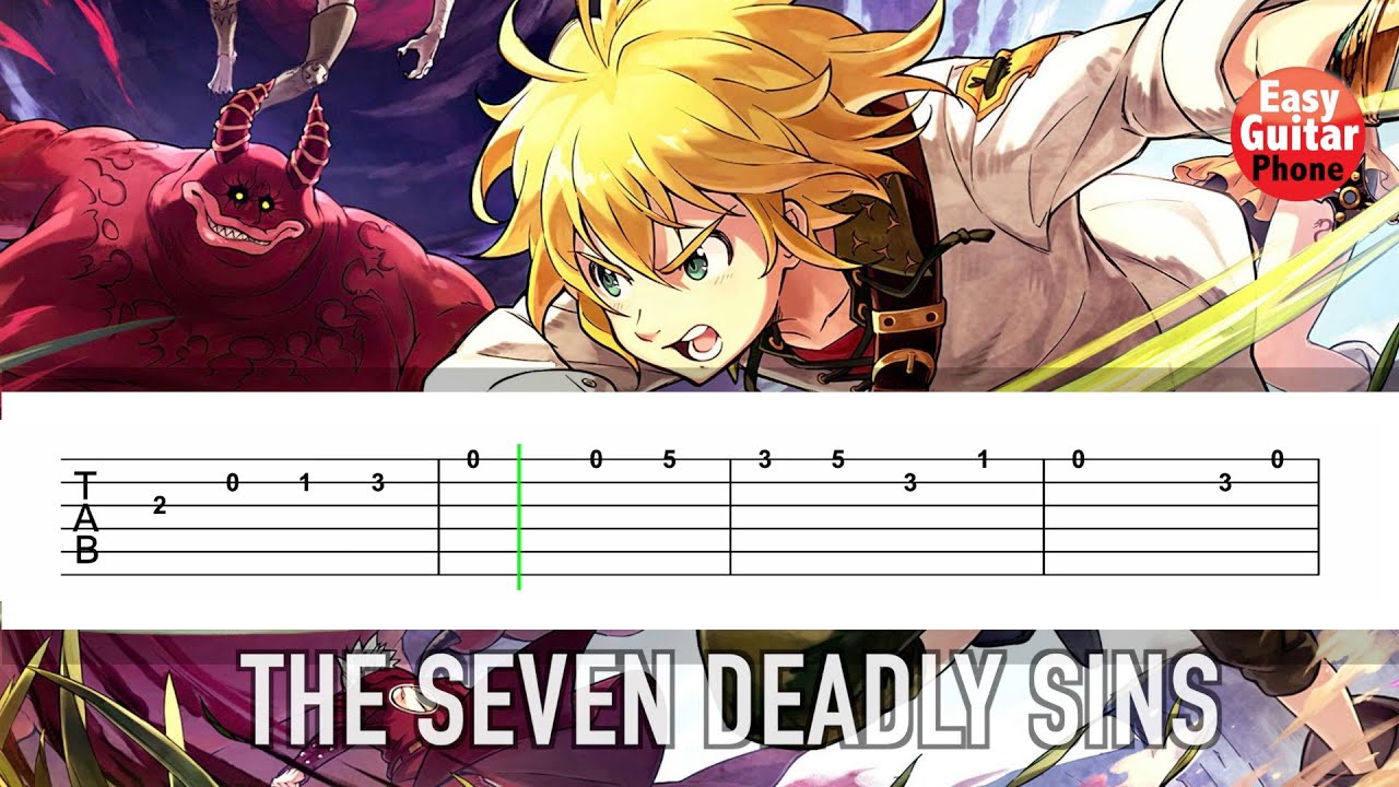 The Seven Deadly Sins - EASY GUITAR TAB - YouTube