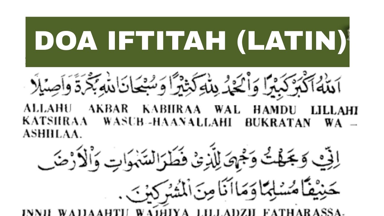 DOA IFTITAH TULISAN LATIN TERBARU - YouTube